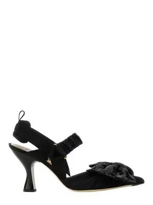 Fendi Colibri Bow-detail Heeled Pumps - Black