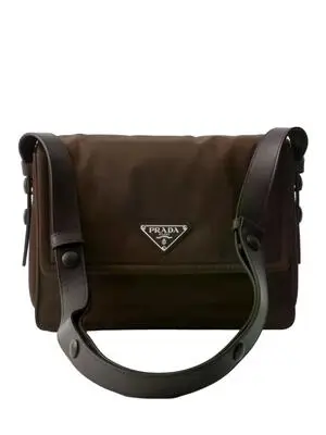 Prada Small Traveller Padded Shoulder Bag - Brown