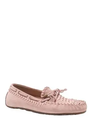 Free People Misty Driving Loafer - Pearl Blush Suede