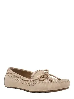 Free People Misty Driving Loafer - Sunstone Sand Suede