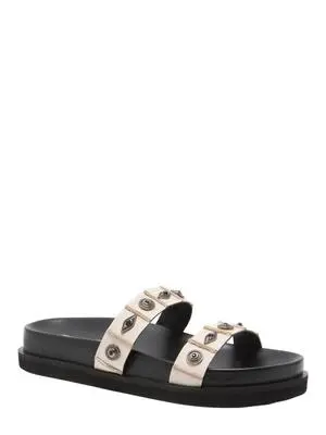 Free People Findings Slide Sandal - Bone Leather