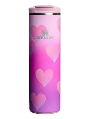 STANLEY 16oz Aero Light Transit Bottle - Powder Pink Heart Gradient