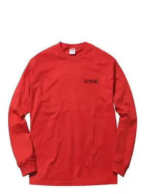 Supreme Araki Orchid Long Sleeve Tee Shirt - Red