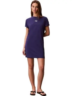 Calvin Klein Monologo Mini T-shirt Dress - Steel Beams