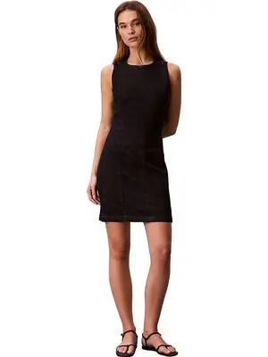 Calvin Klein Denim Mini Dress - Ck Classic Rinse