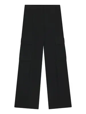 BOSS Straight Fit Trousers With Cargo Pockets - Black
