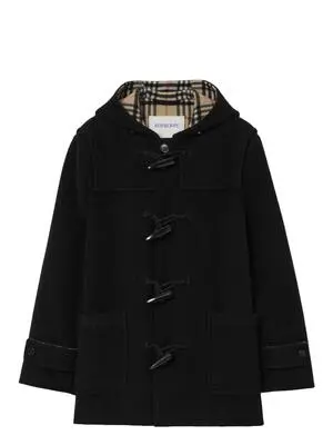Burberry Short Wool Harrogate Duffle Coat - Black
