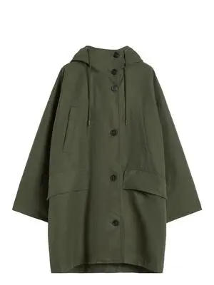 Max Mara Water-repellent Canvas Parka - Kaki