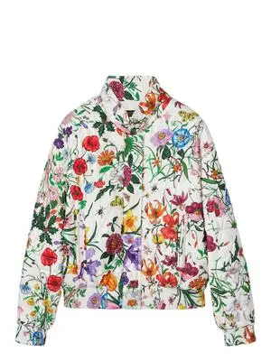 Gucci Printed Quilted Twill Jacket - White