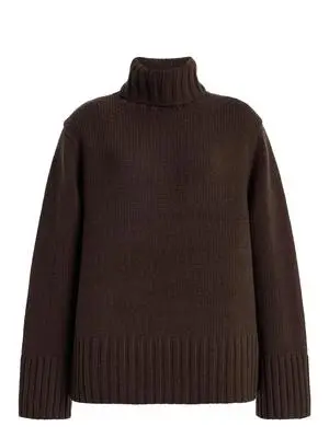 Jenni Kayne Jet Cashmere Turtleneck Sweater Brown