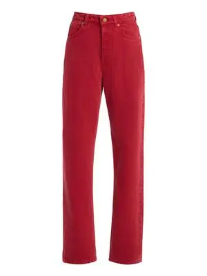 Tove Senna High-rise Straight-leg Jeans - Red