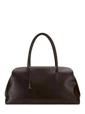 VERAFIED Large Leather Club Bag - Brown