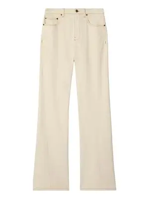 Burberry Stretch-cotton Bootcut High-rise Jeans - White
