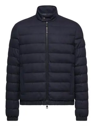 Moncler Luray Cashmere Blend Down Jacket - Blue
