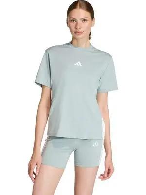 Adidas Essentials 3-stripes Cotton Tee - Wonder Sage / White