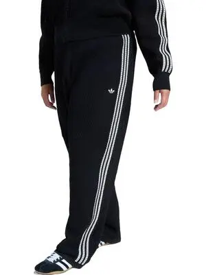 Adidas Knitted Crochet Firebird Track Pants - Black