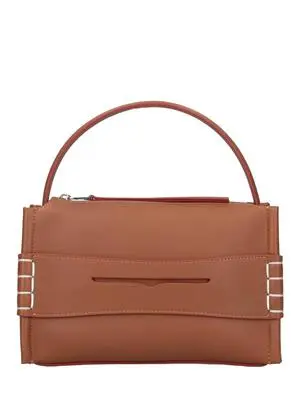 JW Anderson Small Leather 'Loafer' Bag Brown