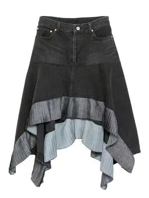Sacai Denim Midi Skirt - Black
