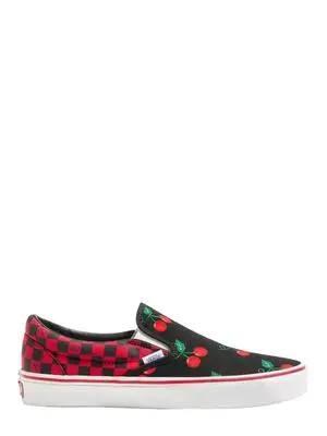 Valentino Garavani X Vans Cherry Print Slip-on Sneakers - Black