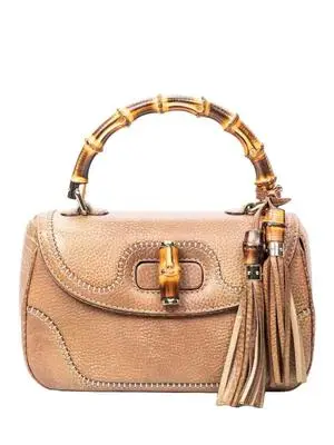 Gucci Bamboo Tassel Top Handle Tote - Brown