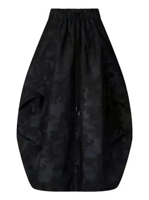STUDIO TOMBOY Camouflage Balloon Midi Skirt - Black