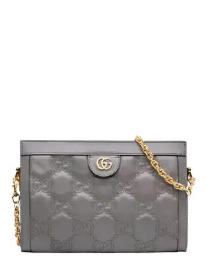 Gucci Small Gg Marmont Matelasse Chain Bag - Grey
