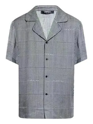 Balmain Houndstooth-pattern Shirt - Black