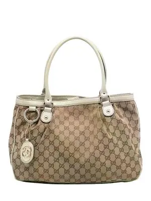 Gucci Gg Canvas Sukey Tote Bag - Brown
