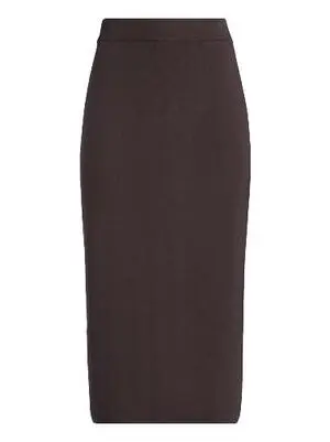 KONTATTO Knit Pencil Midi Skirt - Brown