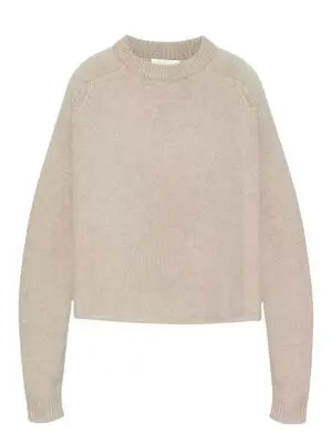 LISA YANG Karine Knitted Crewneck Sweater Neutrals