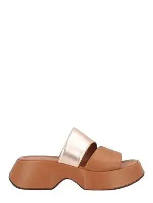 VIC MATIE Leather Sandals - Brown