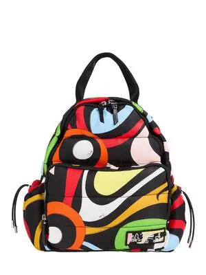 Emilio Pucci Quilted Printed Shell Backpack - Black