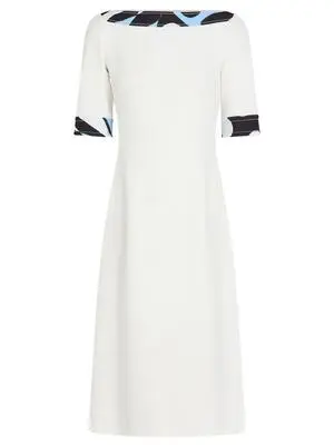 Emilio Pucci Printed Stretch-crepe Dress - White