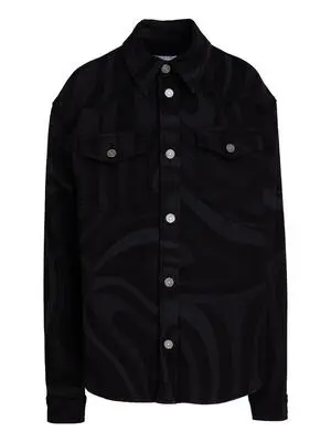 Emilio Pucci Printed Denim Shirt - Black