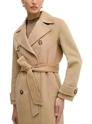 PEDRO DEL HIERRO Belted Double-breasted Coat - Neutrals
