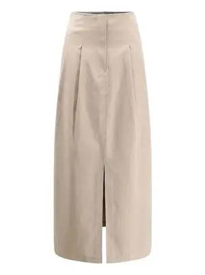R2W Siona Long Cotton Skirt - Beige