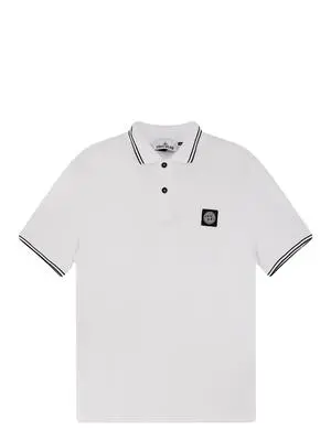 Stone Island Stretch Organic Cotton Polo Shirt - White