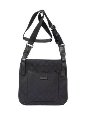 Gucci 2000s Monogram Shoulder Bag - Black