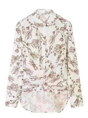 Ports 1961 Floral Twisted Shirt - White