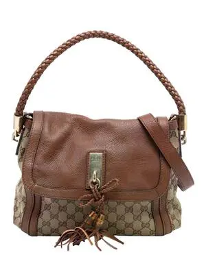 GUCCI GG Canvas Bella Flap Satchel