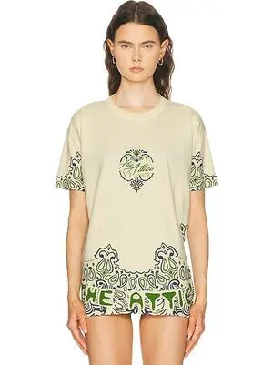 Attico Graphic Print Cotton T-shirt - Multi Color