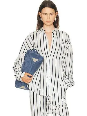 Attico Striped Button Down Shirt - Multicolor