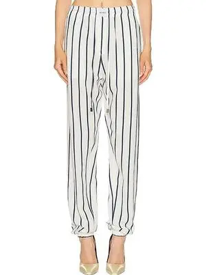 Attico Striped Drawstring Waist Pant - Multicolor