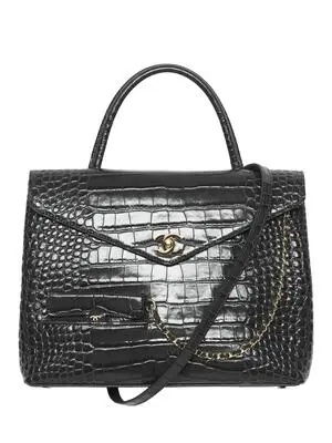 Chanel Maxi Flap Bag With Top Handle - Dark Gray