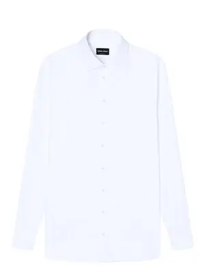 Giorgio Armani Regular-fit Shirt In Luxury Twill - White