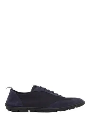 Giorgio Armani Asv Nylon And Suede Sneakers - Navy Blue