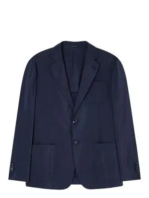 Giorgio Armani Giorgio Armani Upton Washed Silk Jacket Navy Blue