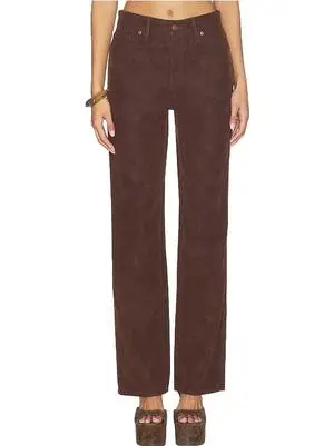 Good American Better Than Suede Good True Straight Pants - Cacao