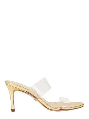 Veronica Beard Asha 75 Sandal - Clear & Pale Gold