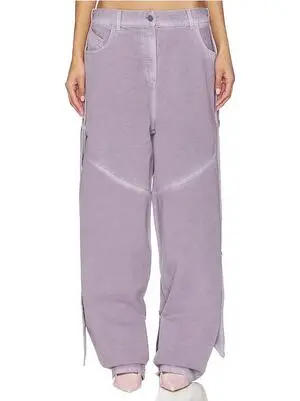 Attico Baggy Cargo Pants - Mauve Fade